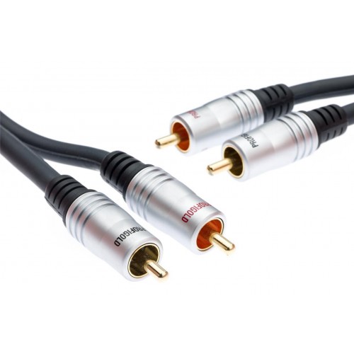 5M Profigold (PGA4205) 2 RCA to 2 RCA Audio Interconnect Gold OFC
