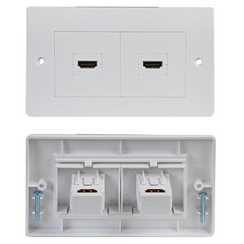2 x HDMI Wall Face Plate