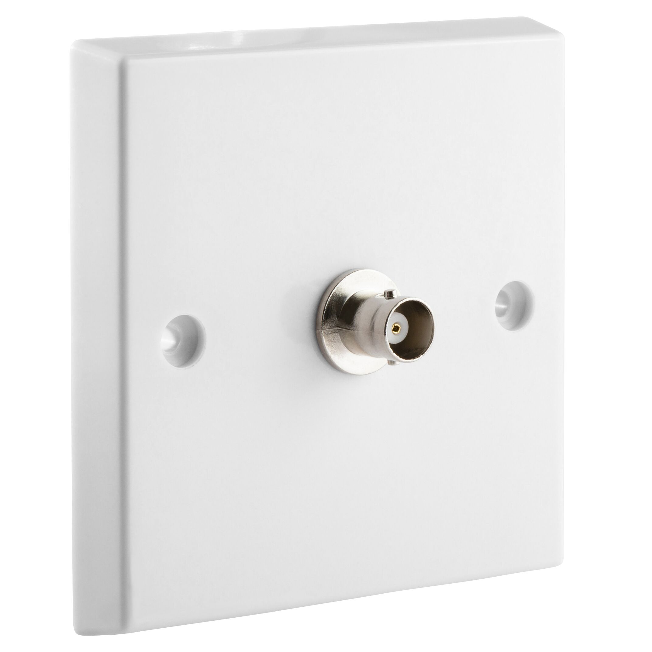 BNC Wall Plate White 1 x Nickel plated brass Terminal - Solder tabs ...